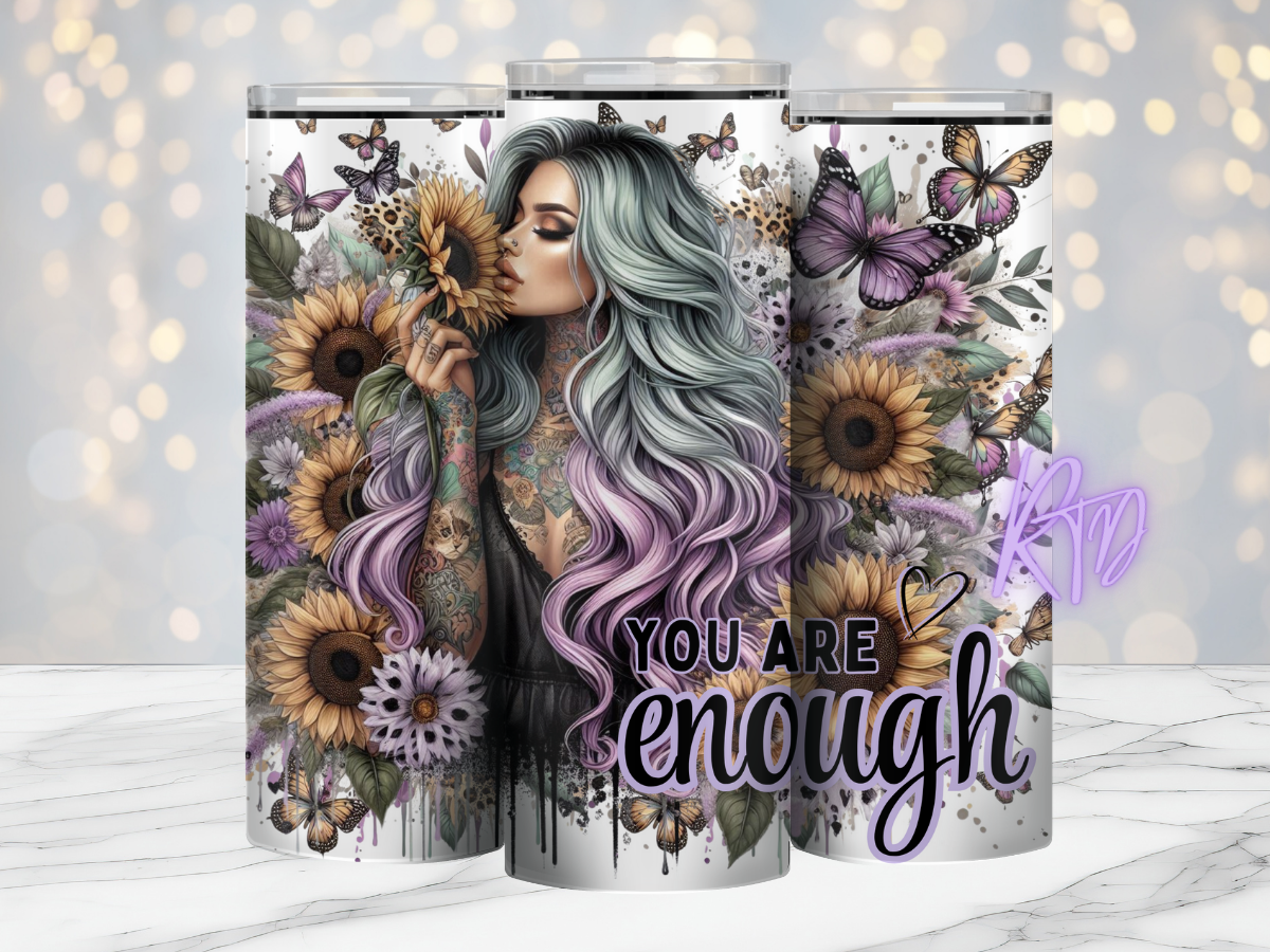 You Are Enough - 20oz Tumbler – Rhiannon Thatcher Designs